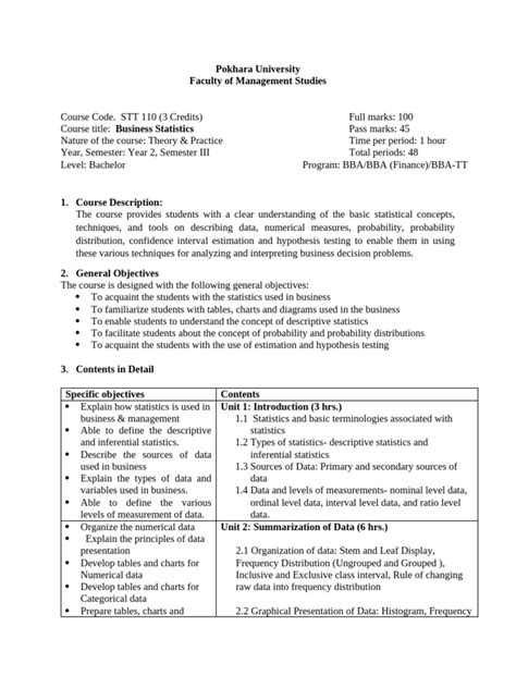 Bba Business Statistics Pdf Normal Distribution Statistical Hypothesis Testing