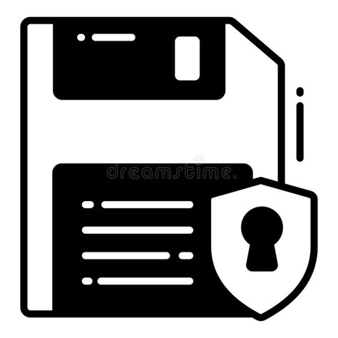Diskette Safety Protection And Security Vector Icons Set Cyber