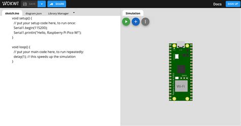 Raspberry Pi Pico On Wokwi Online Esp32 Stm32 Arduino Simulator