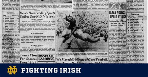 A History Of Upsets Notre Dame Fighting Irish Official Athletics