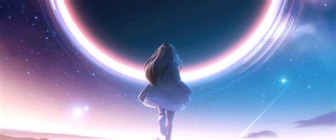 3440x1440 Anime Girl Reflection Starry Night Ultrawide Quad Hd 1440p