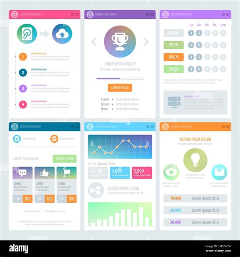 Flat Mobile UI Design Vector Eps 10 Stock Vector Image Art Alamy