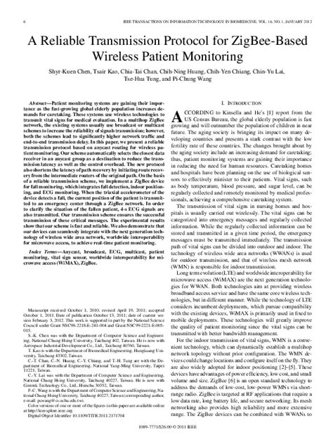 Pdf A Reliable Transmission Protocol For Zigbee Based Wireless Patient Monitoring
