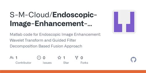 GitHub S M Cloud Endoscopic Image Enhancement Wavelet Transform And