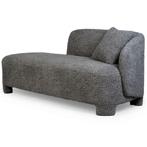 Кушетка серая с обивкой букле Thalia Grey Boucle Sofa по цене 137 500 ...