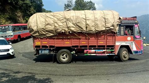 Lorry And Ksrtc Bus Crossing Dhimbam Ghat Road Travelling Sathyamangalam