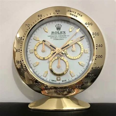 Analog Golden White Dial Rolex Table Clock For Office Shape Round At ₹ 8850 Piece In Mumbai
