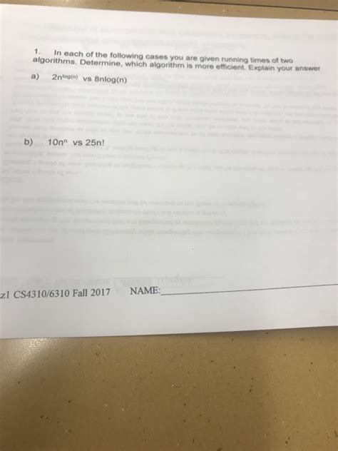 Solved In Each Of The Following Cases You Are Given Running Chegg