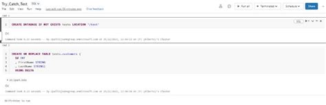cómo usar try catch en databricks sql notebooks alb3rto alonso