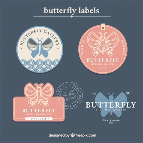 Free Butterfly Label Set Nohat Cc