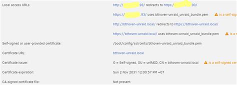 Without Privacy Error A Simple Way With Self Signed Cert Security Unraid