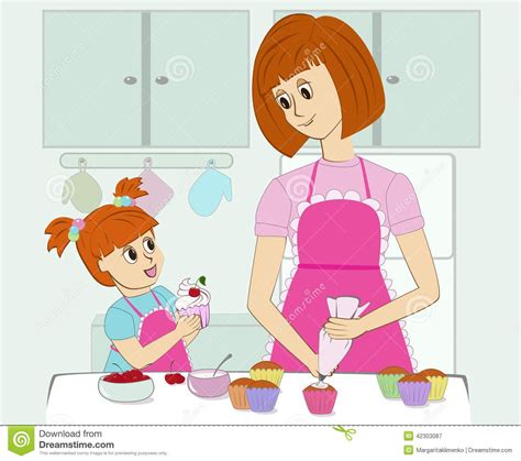 Mother Cooking In The Kitchen Clipart Mother Cooking In The Kitchen