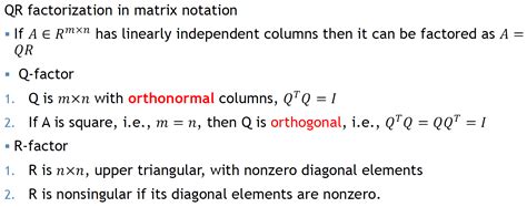The Optimization Set Qr Factorization Toothlessos Log