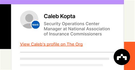 Caleb Kopta Security Operations Center Manager At National