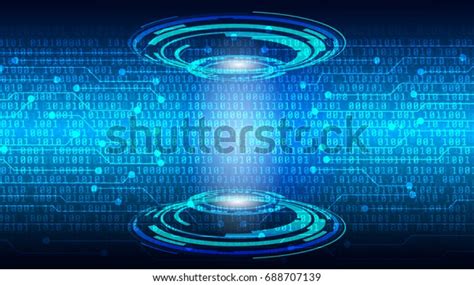 Circuit Board Binary Code Vector Background Stock Vector Royalty Free