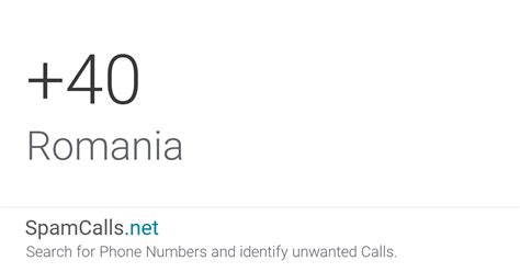 Country Code 40 Phone Calls From Romania