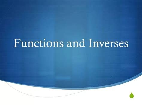 Ppt Functions And Inverses Powerpoint Presentation Free Download