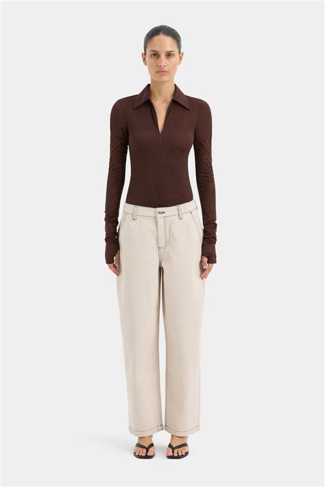 Jacques Mesh Halter Top Chocolate Brown Sir