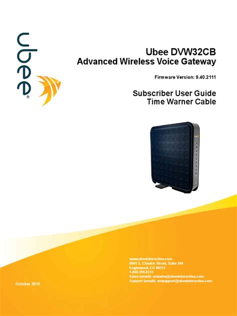 Ubee Dvw32cb Userguide 2 Download Free Pdf Wi Fi Computer Network