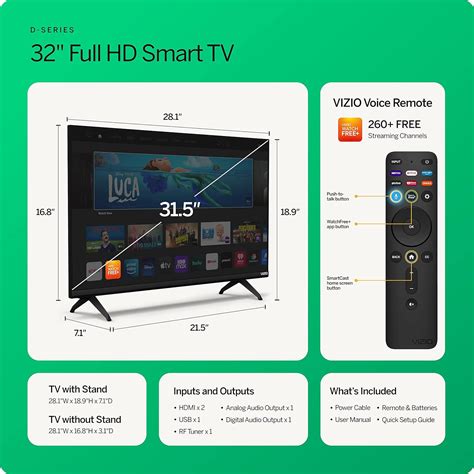 Buy Vizio Inch D Series Full Hd P Smart Tv With Apple Airplay And Chromecast Built In