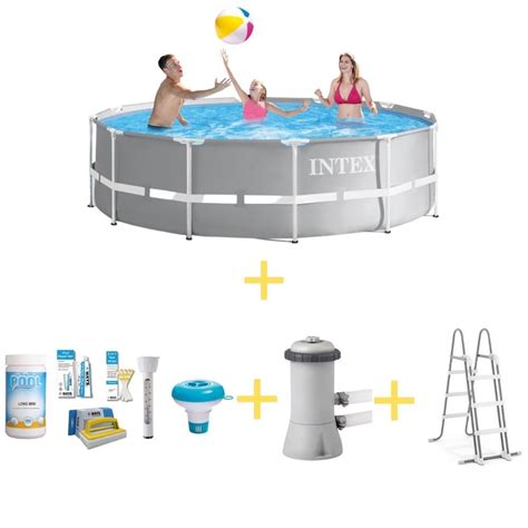 Intex Piscine Prism Frame 366 X 99 Cm Avec Ways Pack Dentretien