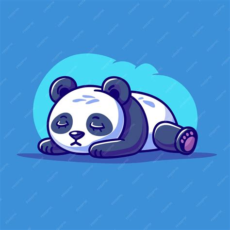 Premium Vector Cute Panda Sleeping Cartoon Illustration Flat Vector