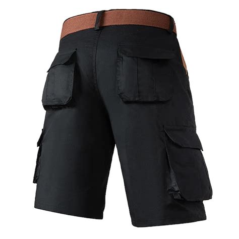 Mens Cargo Shorts Shorts Hiking Shorts Multi Pocket Plain Wearable