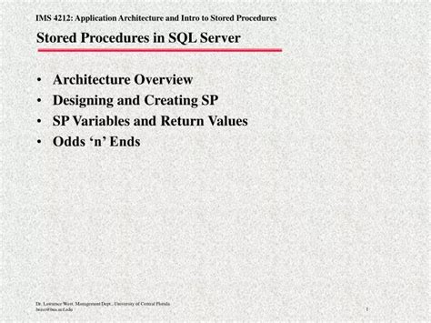 Ppt Stored Procedures In Sql Server Powerpoint Presentation Free