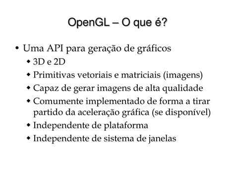 Ppt Introdução à Computação Gráfica Opengl Básico Powerpoint