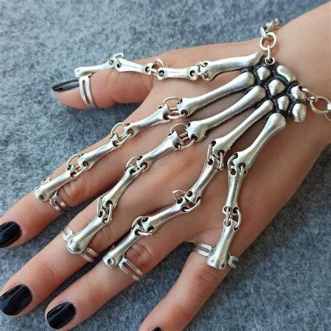 Embrace Gothic Chic Skeleton Bracelet For Punk And Cosplay Costume