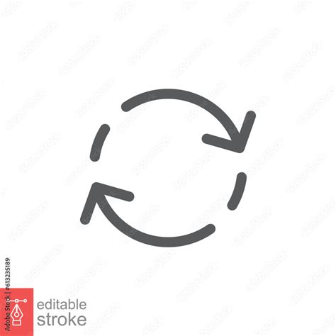 Reload Refresh Icon Simple Outline Style Repeat Renew Rotate Arrow