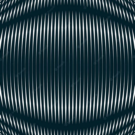 Premium Vector Optical Background With Monochrome Geometric Lines Moire Pattern Trance Effect