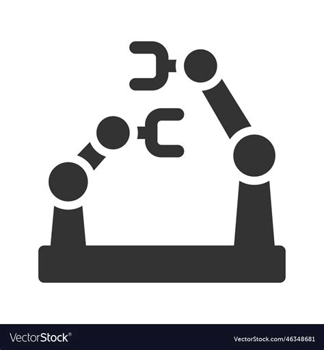 Automated Robotics Icon Royalty Free Vector Image