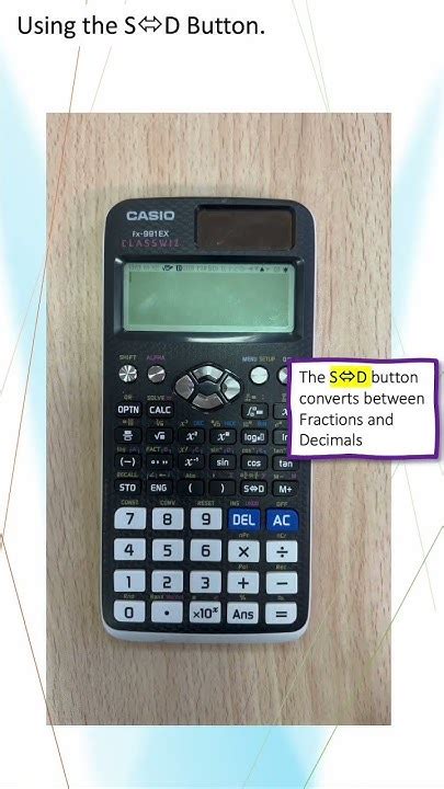 Using The S ⇔ D Button On Your Casio Classwiz Calculator Youtube