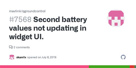 Second Battery Values Not Updating In Widget Ui · Issue 7568 · Mavlinkqgroundcontrol · Github