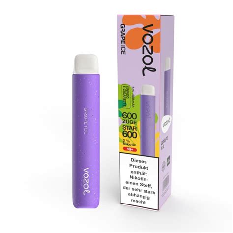 Vozol Star 600 - Grape Ice E Zigarette | Vapebazar
