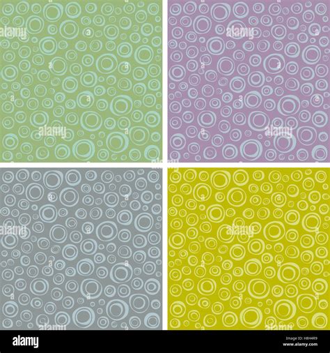Irregular Concentric Circles Pattern Set In Different Colors Stock