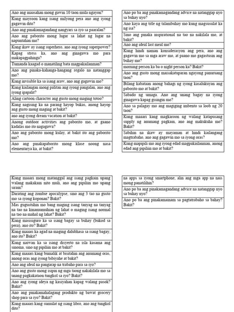 Ice Breaker Filipino Pdf