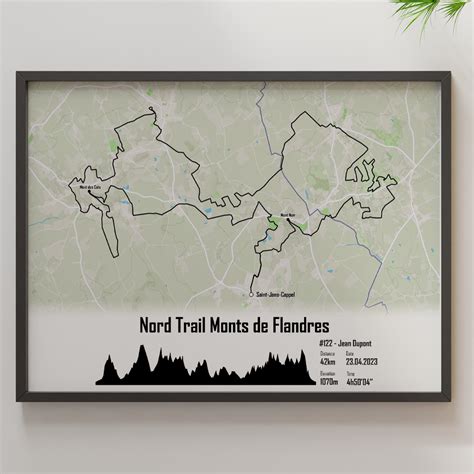Nord Trail Monts De Flandres Affiche Design En Papier Recyclé The
