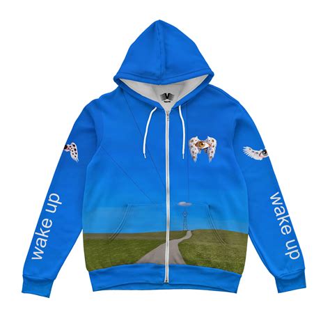 Vaporwave And Aesthetic Clothing Guided Path Zip Up Hoodie Vapor95