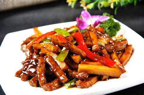 黑椒杏鲍菇 中国菜系 食品餐饮 摄影 汇图网www huitu