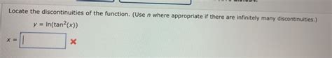 Solved Locate The Discontinuities Of The Function Use N Chegg