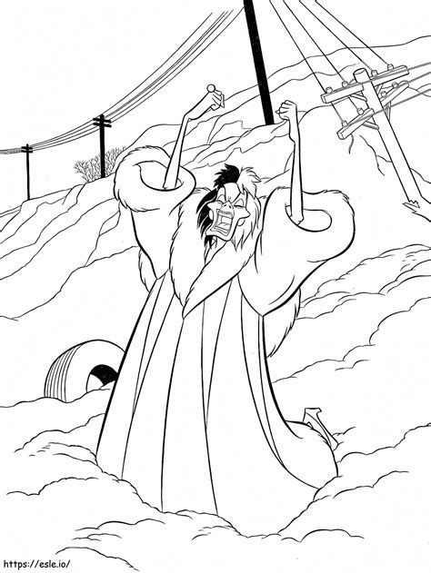Print Cruella De Vil Coloring Page