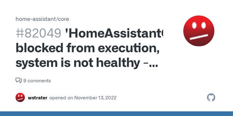 HomeAssistantCore Update Blocked From Execution System Is Not Healthy Docker Issue