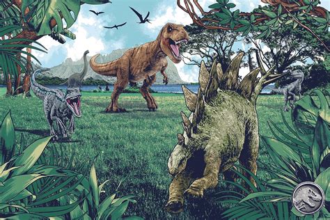 Roommates Mural Autoadhesivo De Jurassic Park Yaxa Colombia