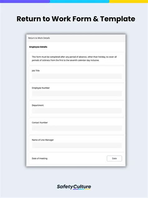 Free Return To Work Template Free Printables Hub