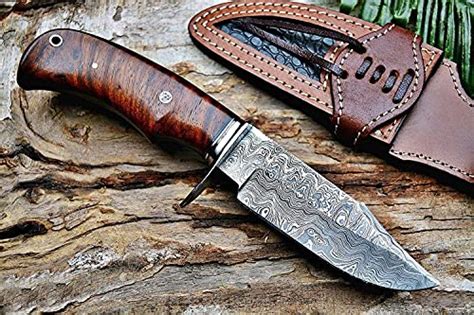 BIGCAT ROAR Handmade Damascus Hunting Knife Bushcraft Fixed Blade