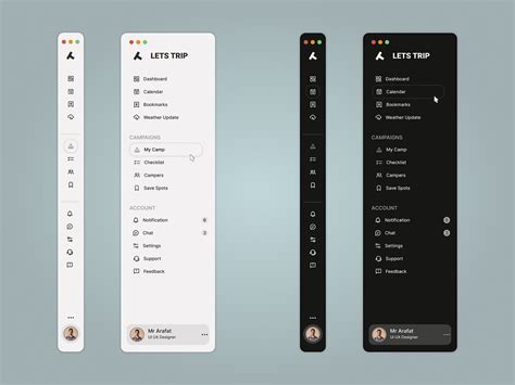 Sidebar Navigation Concept For Dashboard By Arafat Ul Shezan On Dribbble