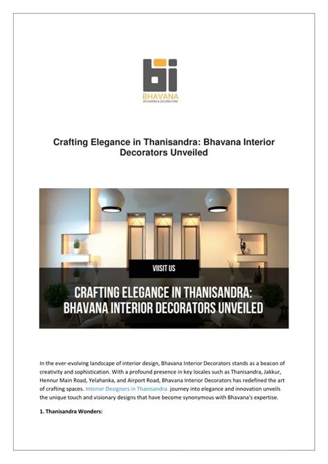 Ppt Bhavana Interior Decorators Unveiled Powerpoint Presentation
