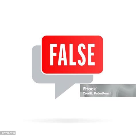 False 말풍선 알림 템플릿입니다 텍스트가 있는 벡터 스톡 일러스트레이션 온라인 채팅 말풍선에 대한 스톡 벡터 아트 및 기타